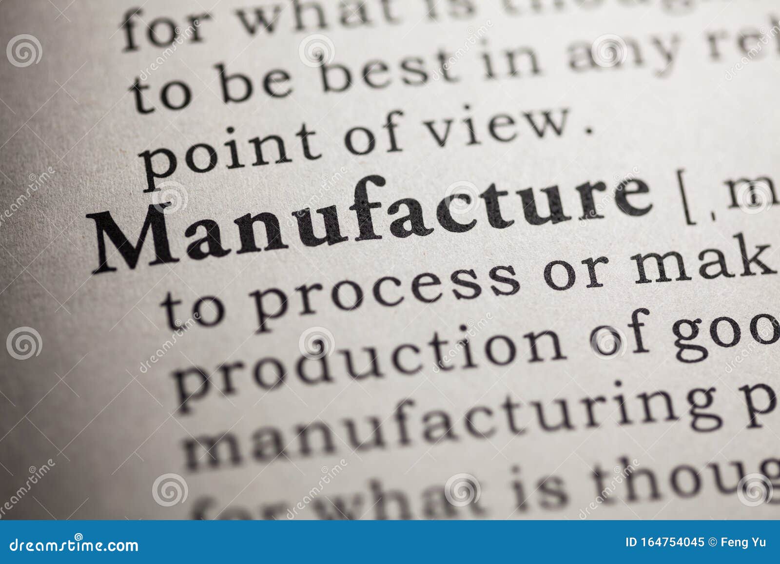 Definition of the Word Manufacture Stock Image - Image of manufacture ...