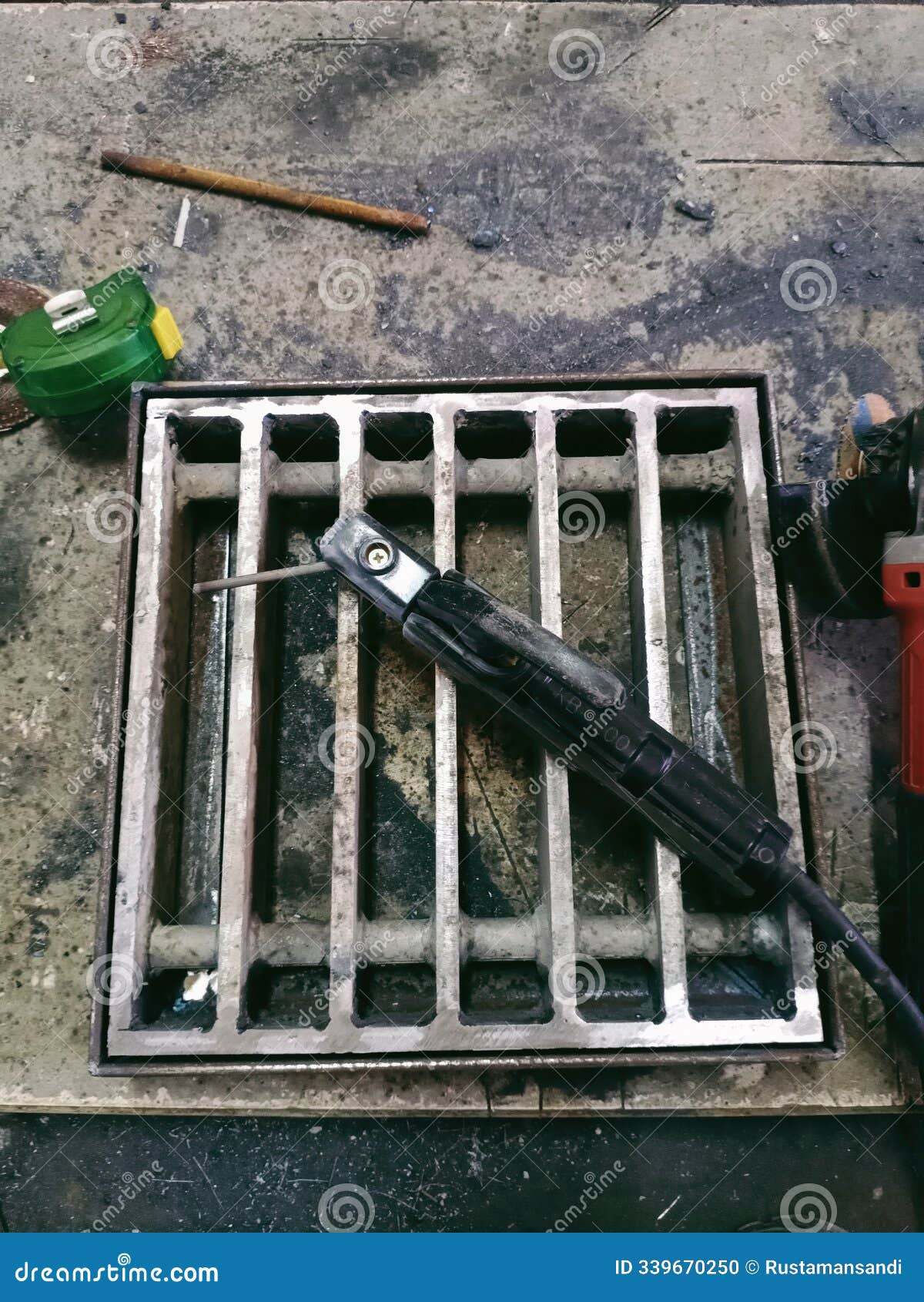 Manufacture of Iron Covering Water Channels Stock Photo - Image of ...