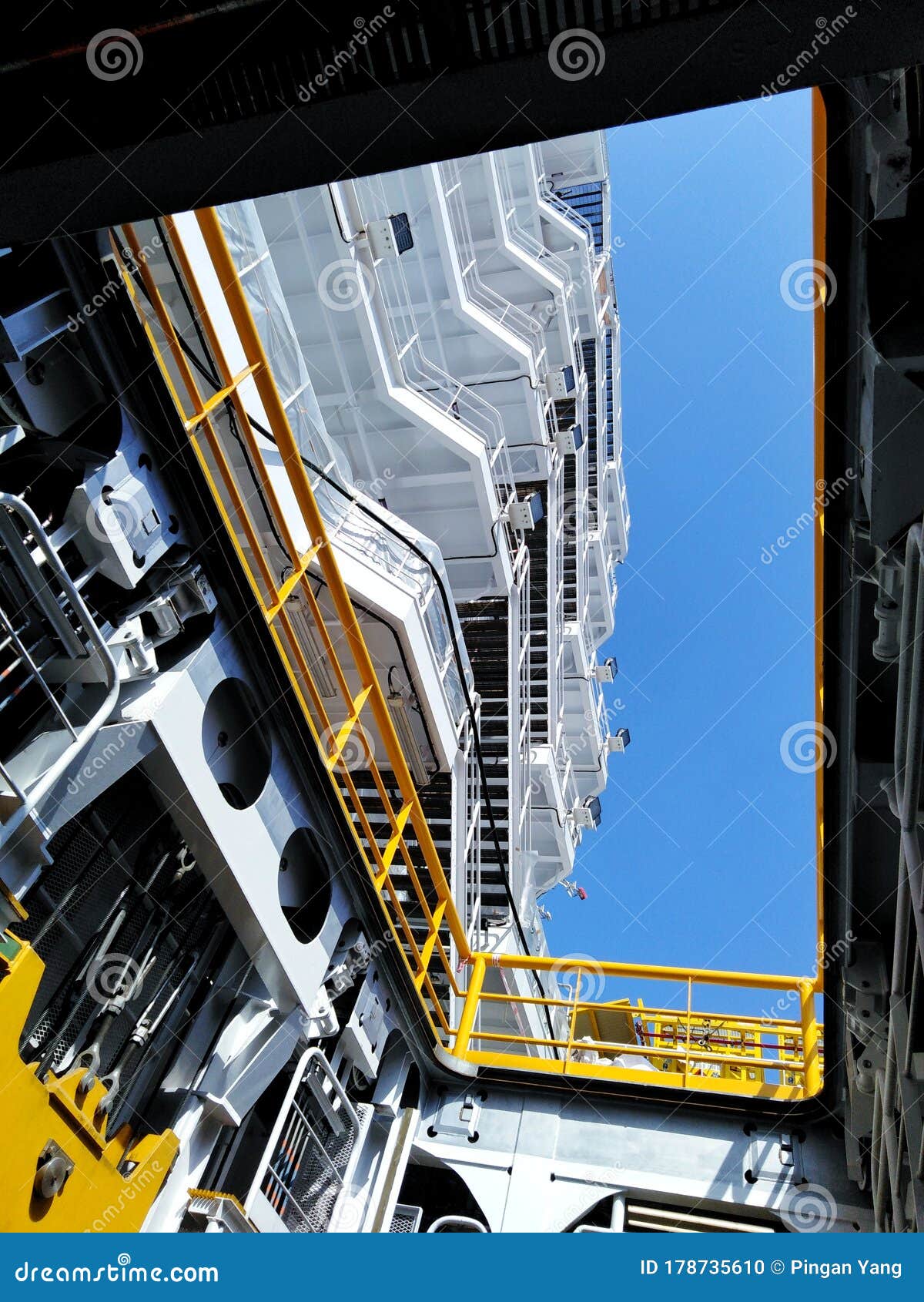 Ship Superstructure Under the Bule Sky Stock Photo - Image of ...