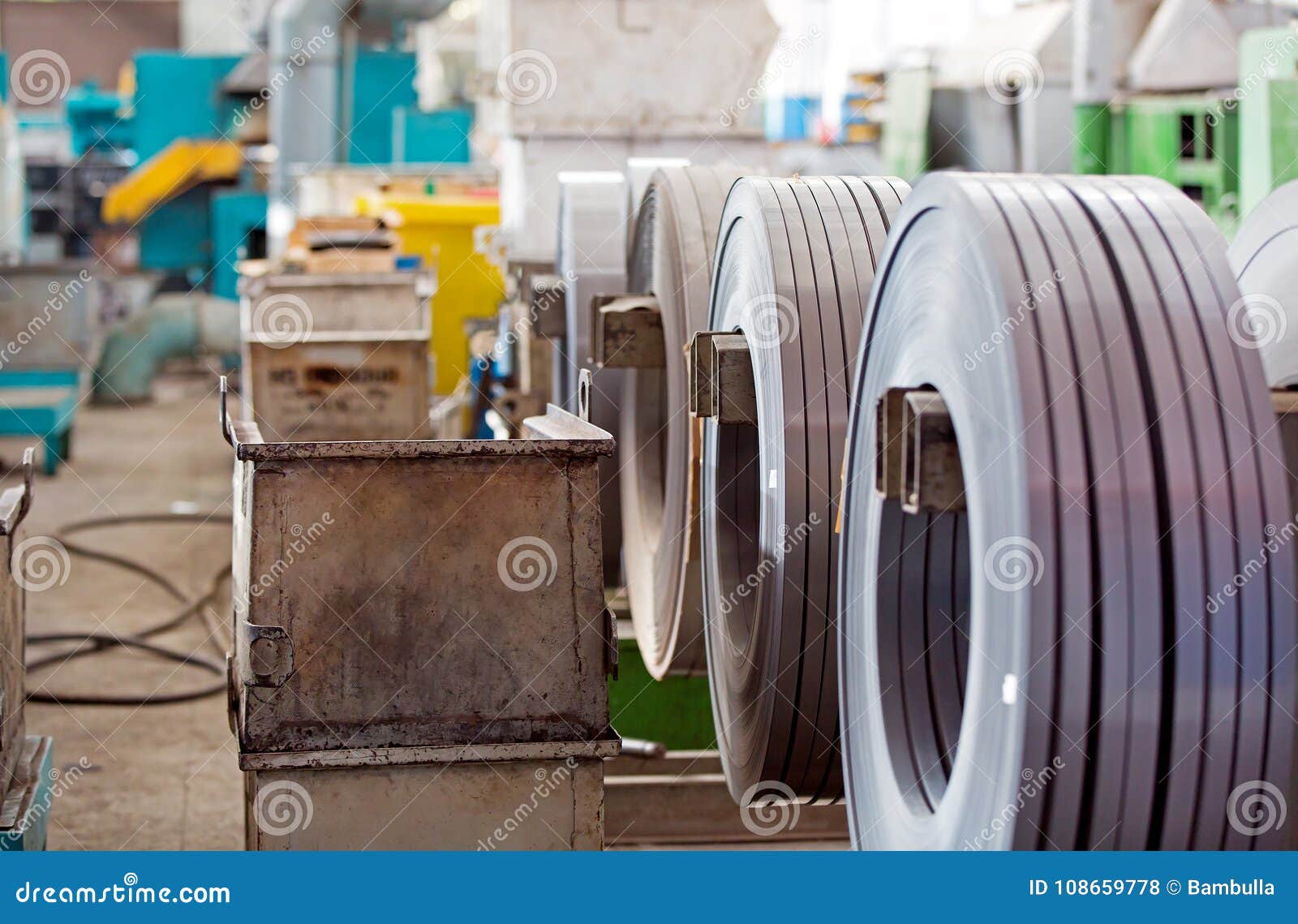 Manufacture Workshop with Roll Transformer Steel Stock Photo - Image of ...
