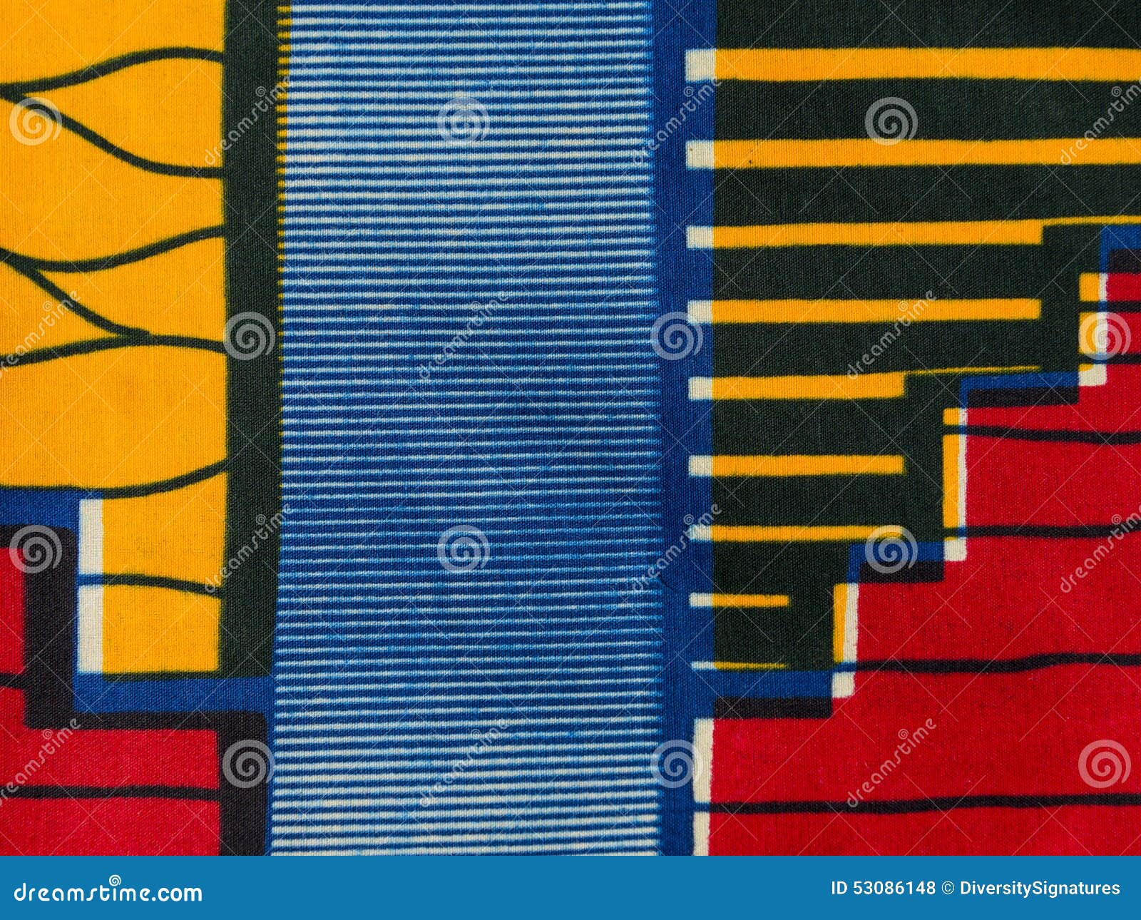 Manufactured African Fabric (cotton) Stock Photo - Image of celebration ...