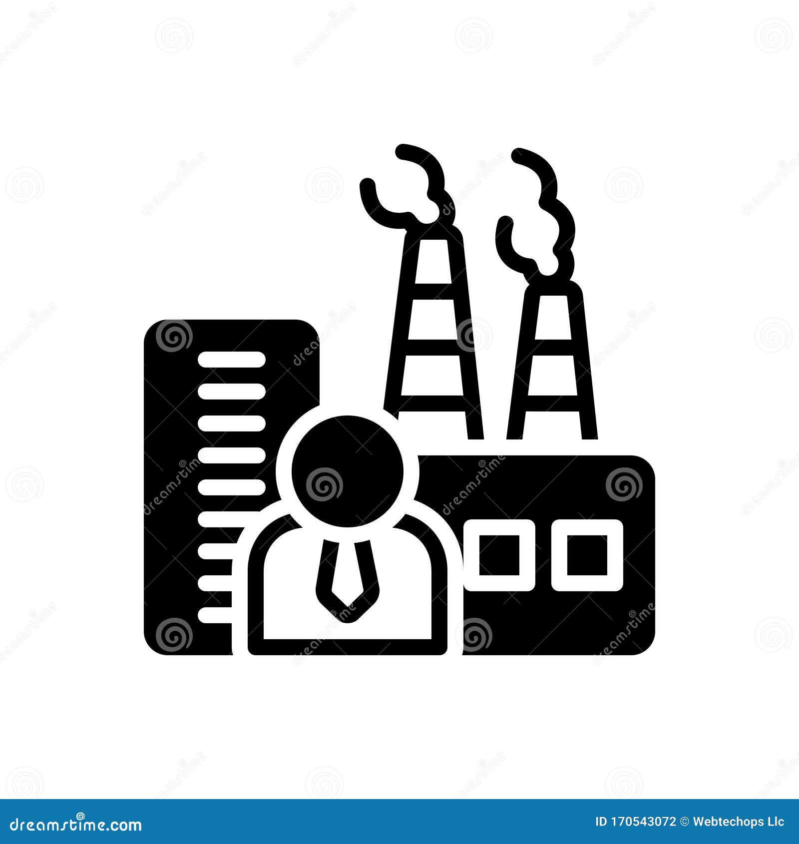 Black Solid Icon for Manufacturer, Maker and Producer Stock ...