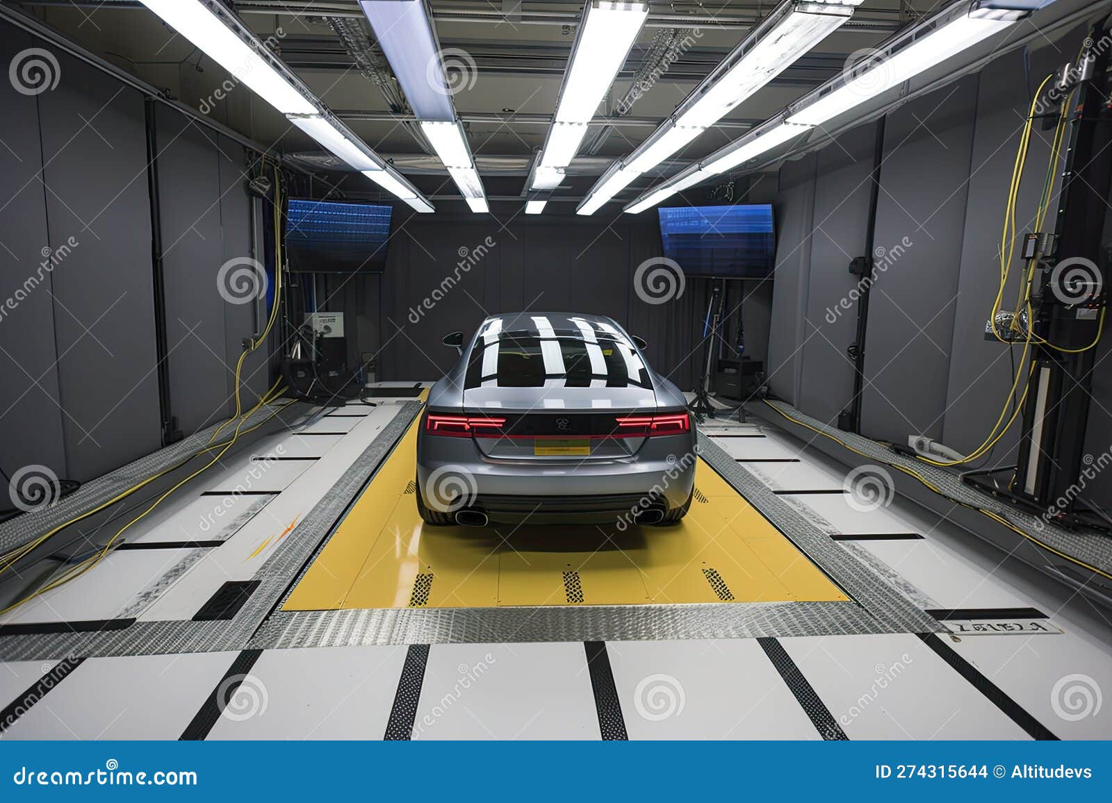 Manufacturer, Testing New Model in High-tech Test Track Stock ...