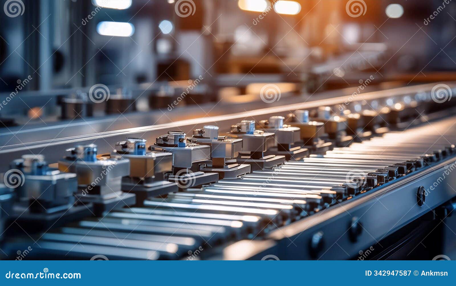 Manufacturing Assembly Line in Operation, Representing Industrial ...