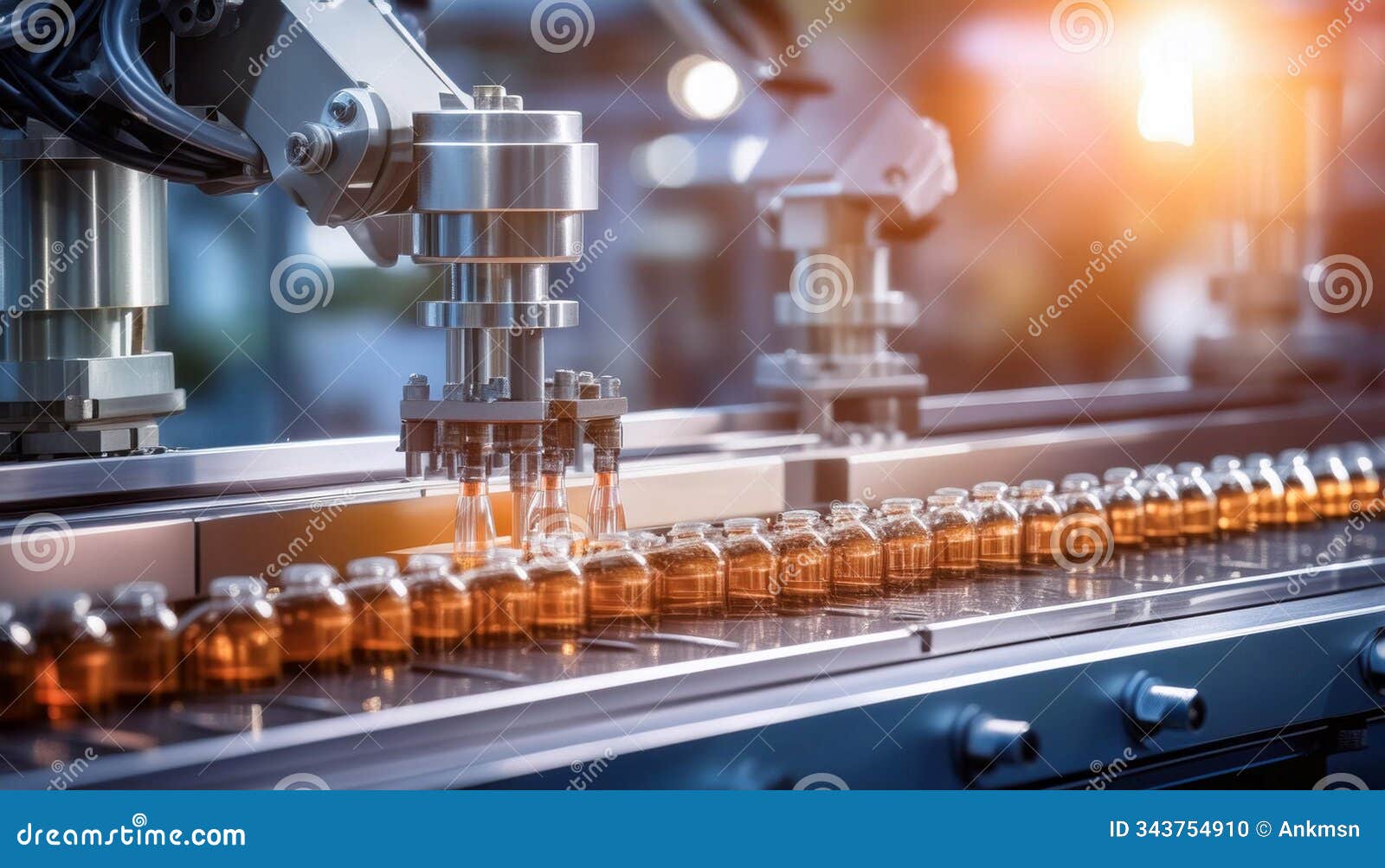 Manufacturing Assembly Line in Operation, Representing Industrial ...