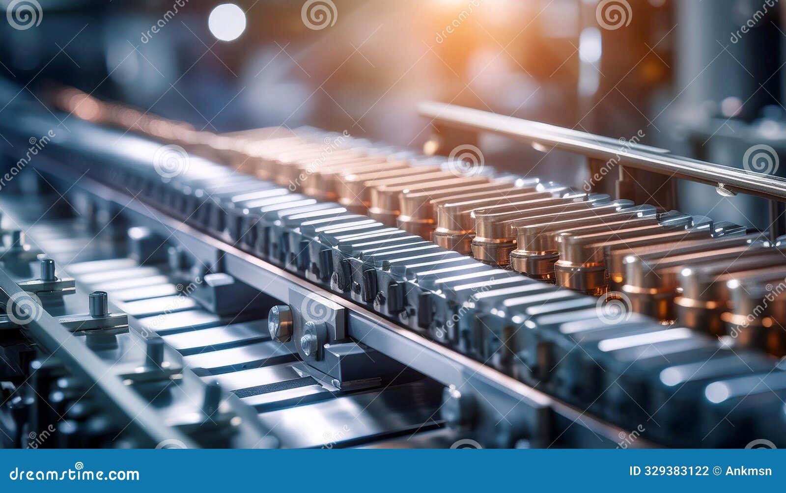 Manufacturing Assembly Line in Operation, Representing Industrial ...