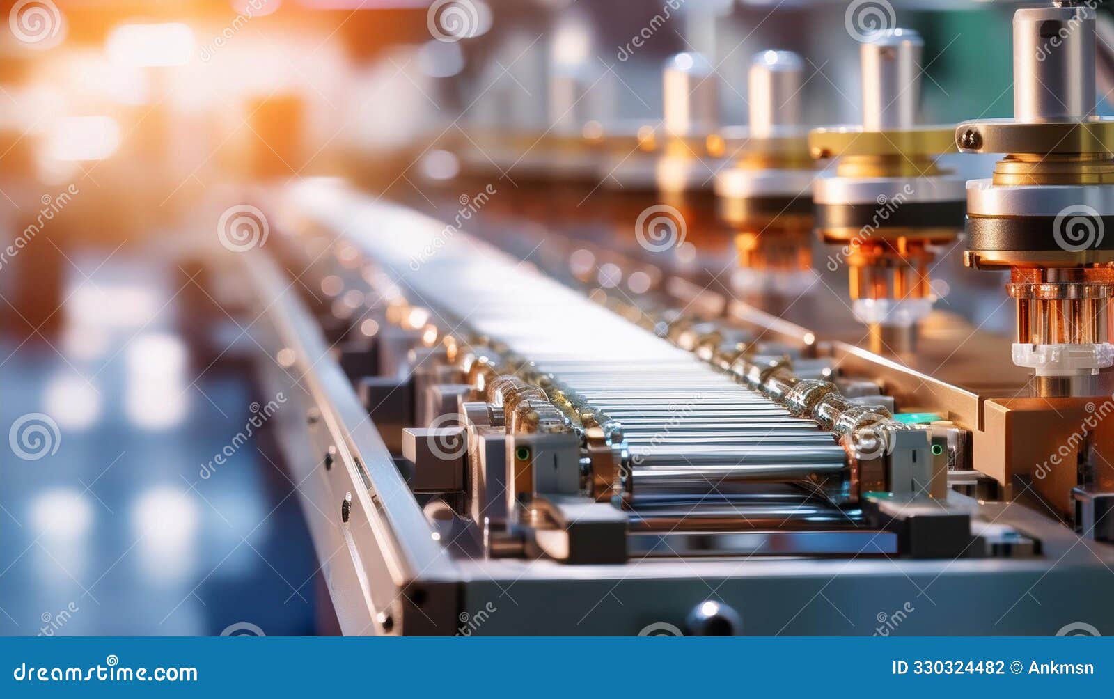 Manufacturing Assembly Line in Operation, Representing Industrial ...