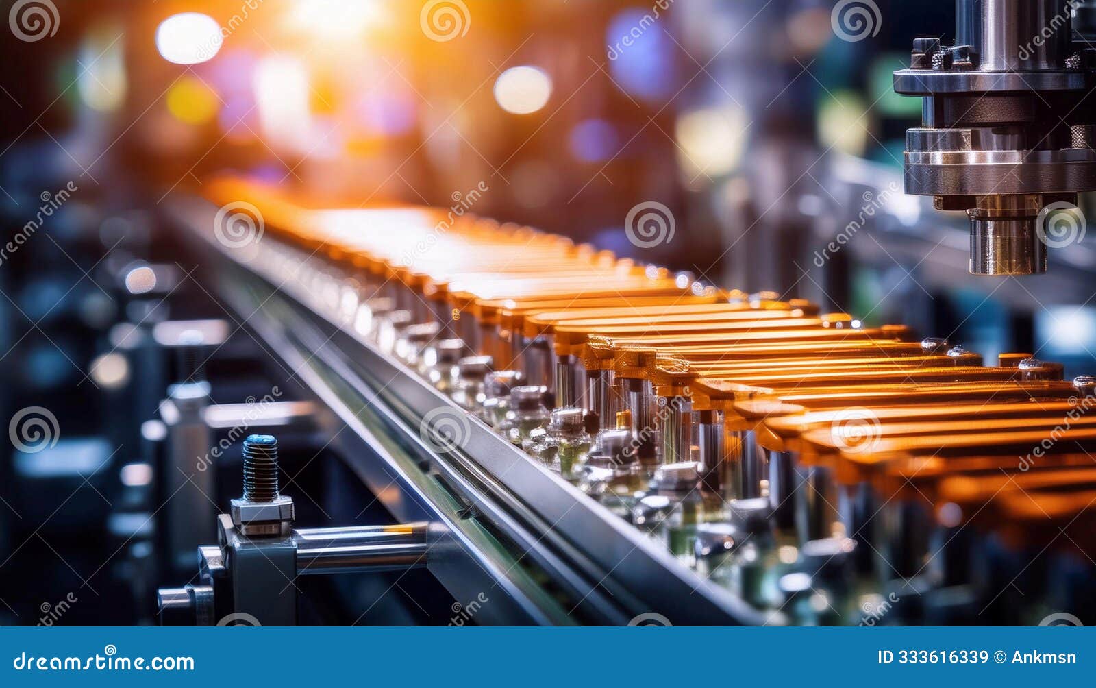 Manufacturing Assembly Line in Operation, Representing Industrial ...