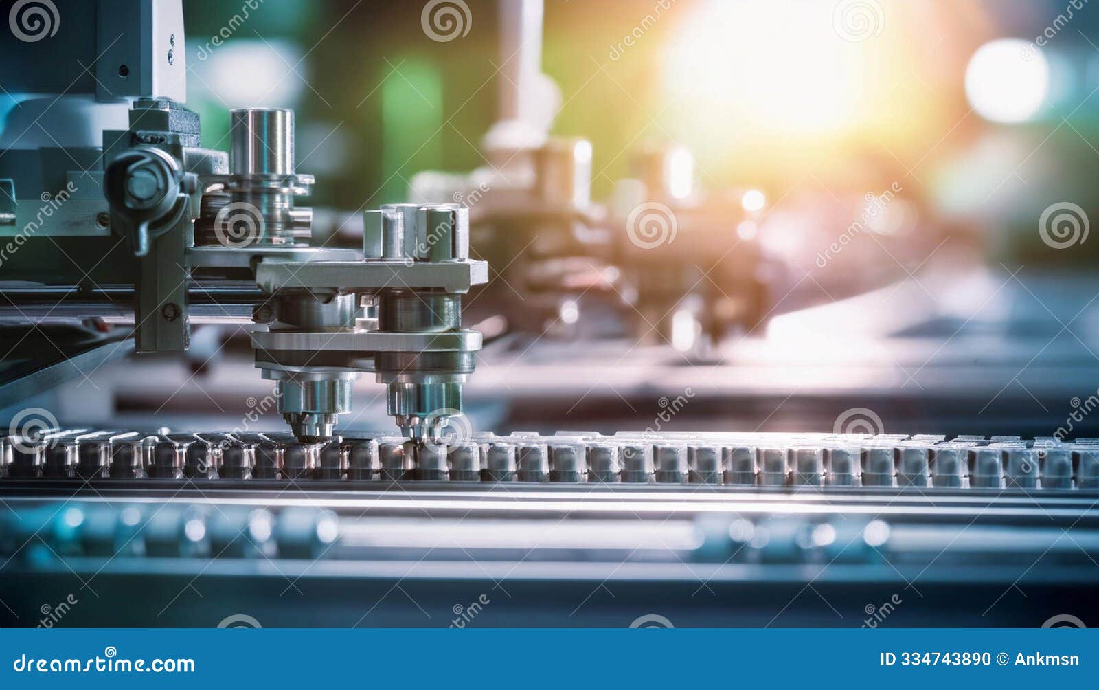 Manufacturing Assembly Line in Operation, Representing Industrial ...