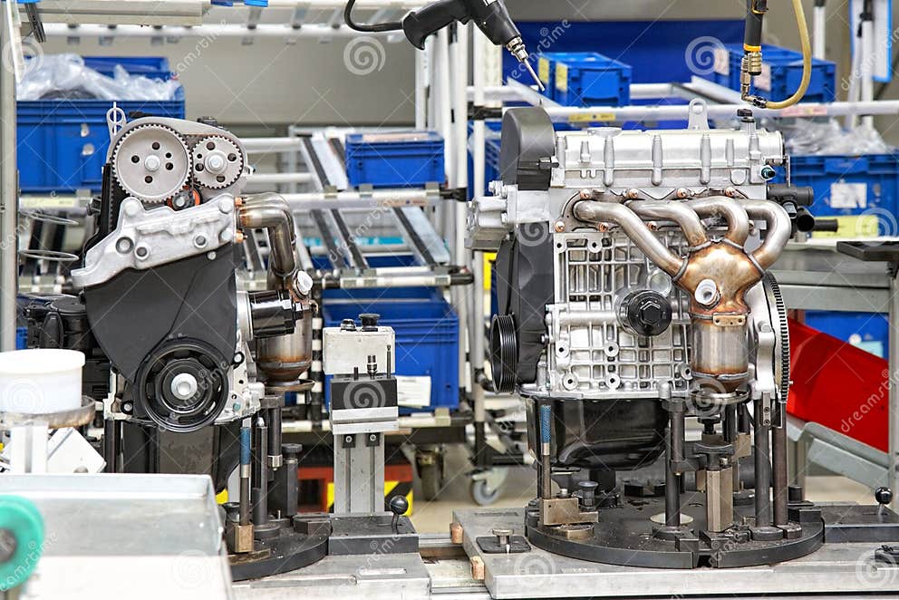 Manufacturing of Car Engine Stock Image - Image of manufacture ...