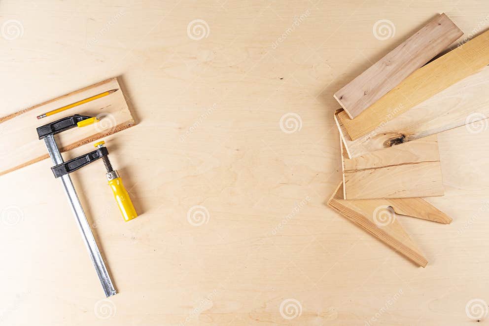 Manufacturing Carpentry Concepts. Separate Lineup of Assorted Work ...