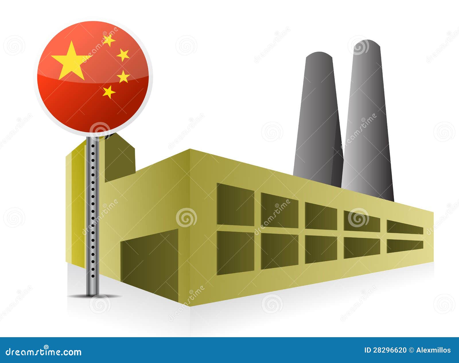 Manufacturing in China stock illustration. Illustration of transfer ...