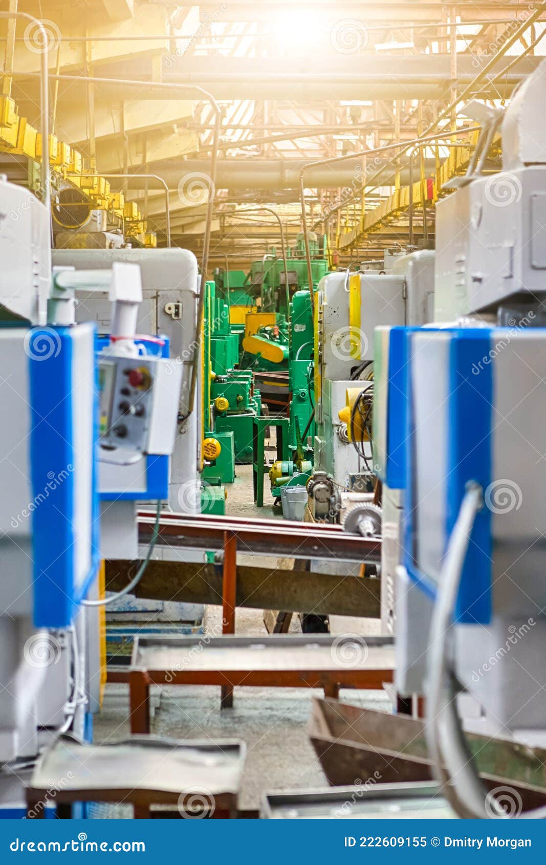 Manufacturing Concepts. Interior of Machine Assembling Working Shop ...