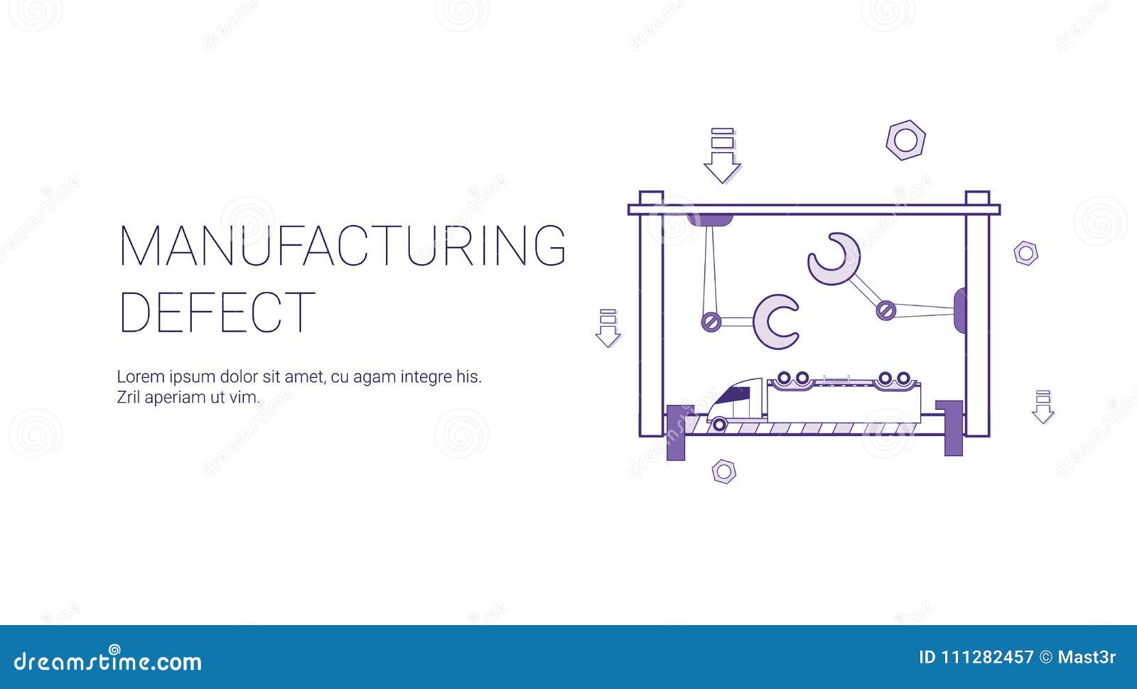 Manufacturing Defect Template Web Banner with Copy Space Stock Vector ...