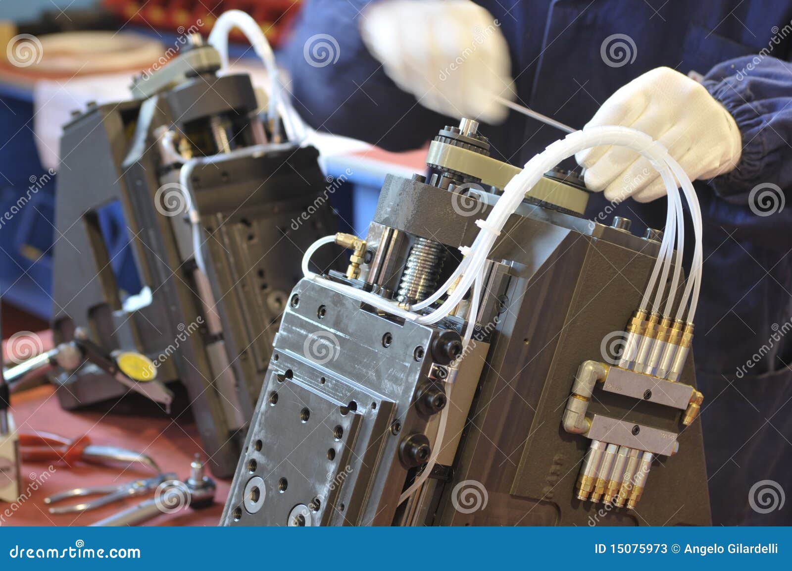 Manufacturing detail stock image. Image of worker, work - 15075973