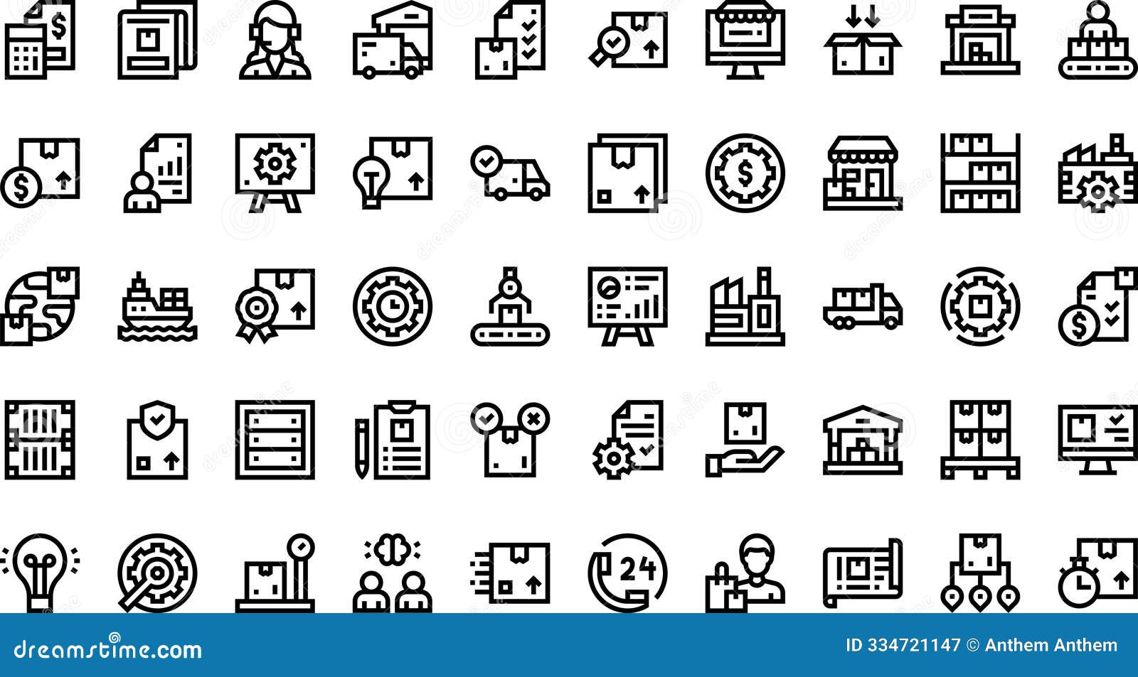 Manufacturing and Distribution Icons High-Quality Vector Icons ...
