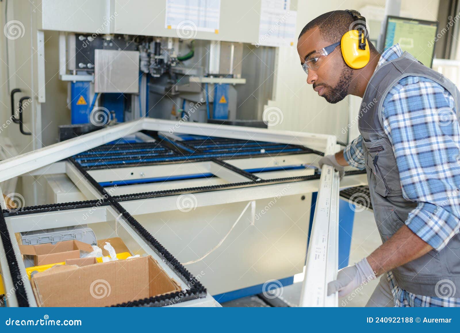 He Manufacturing Door Frame Stock Photo - Image of factory, connect ...