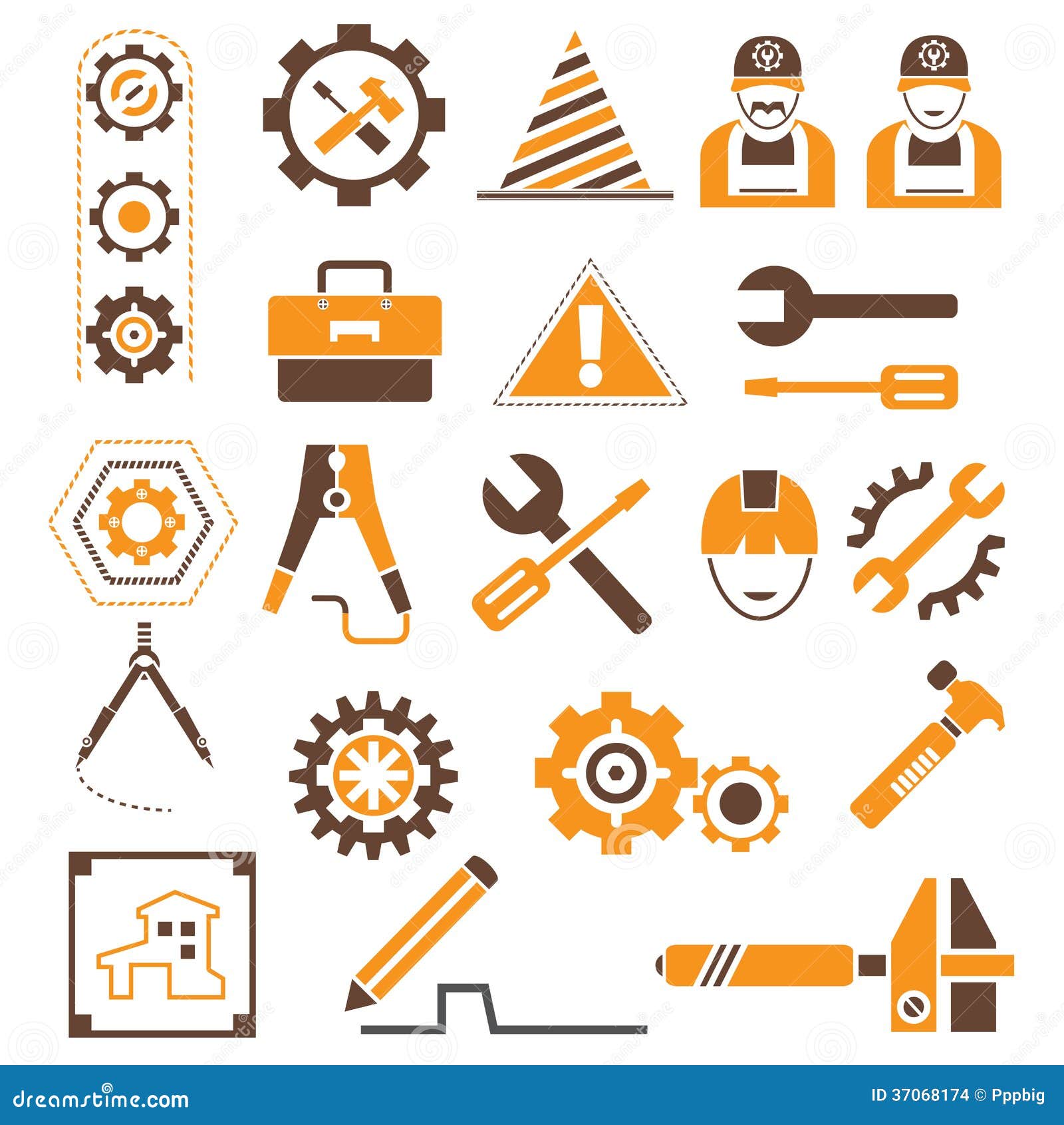 Manufacturing, Engineering Icons Stock Illustration - Illustration of ...