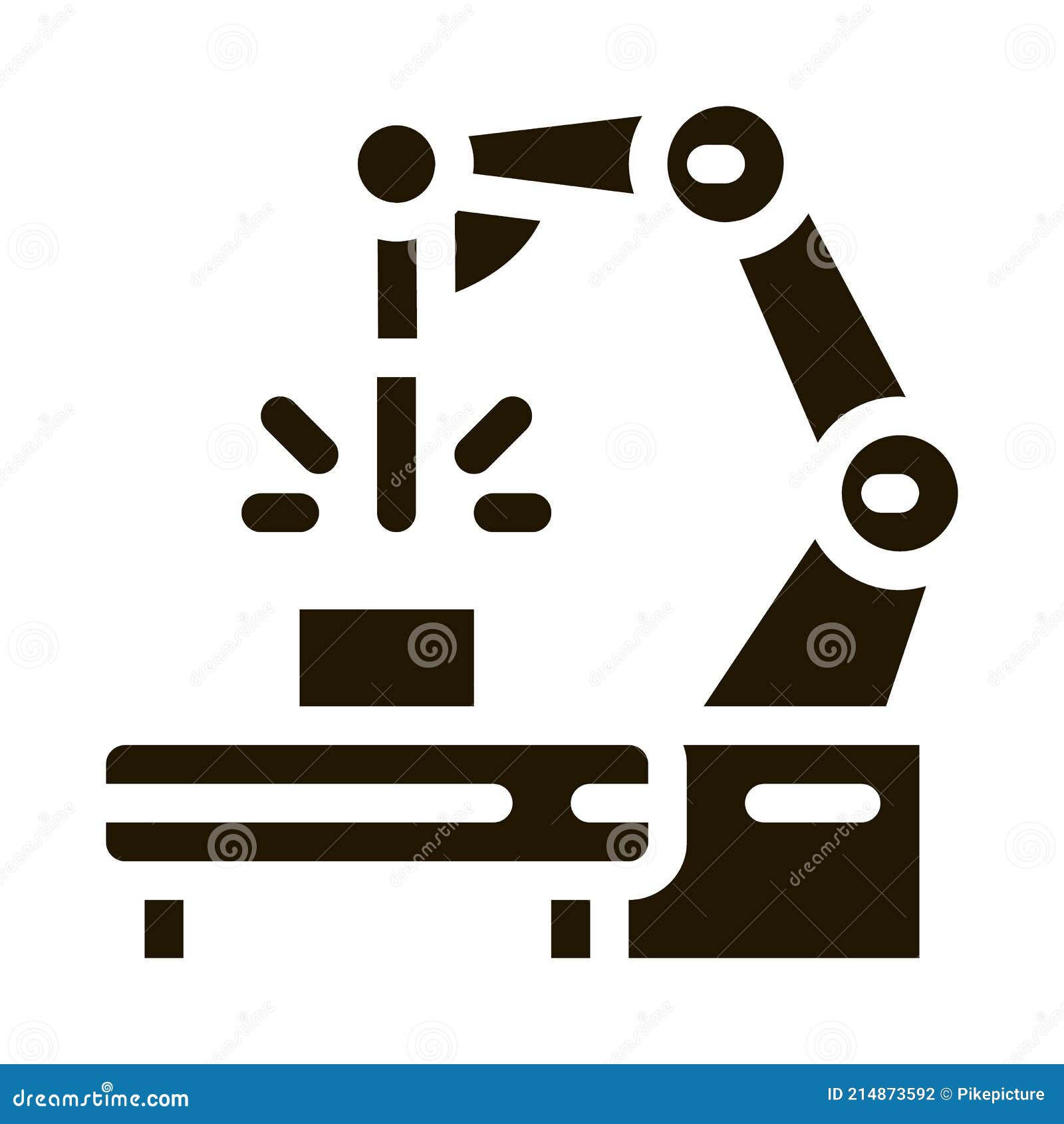Manufacturing Engineering Machine Icon Vector Glyph Illustration Stock ...