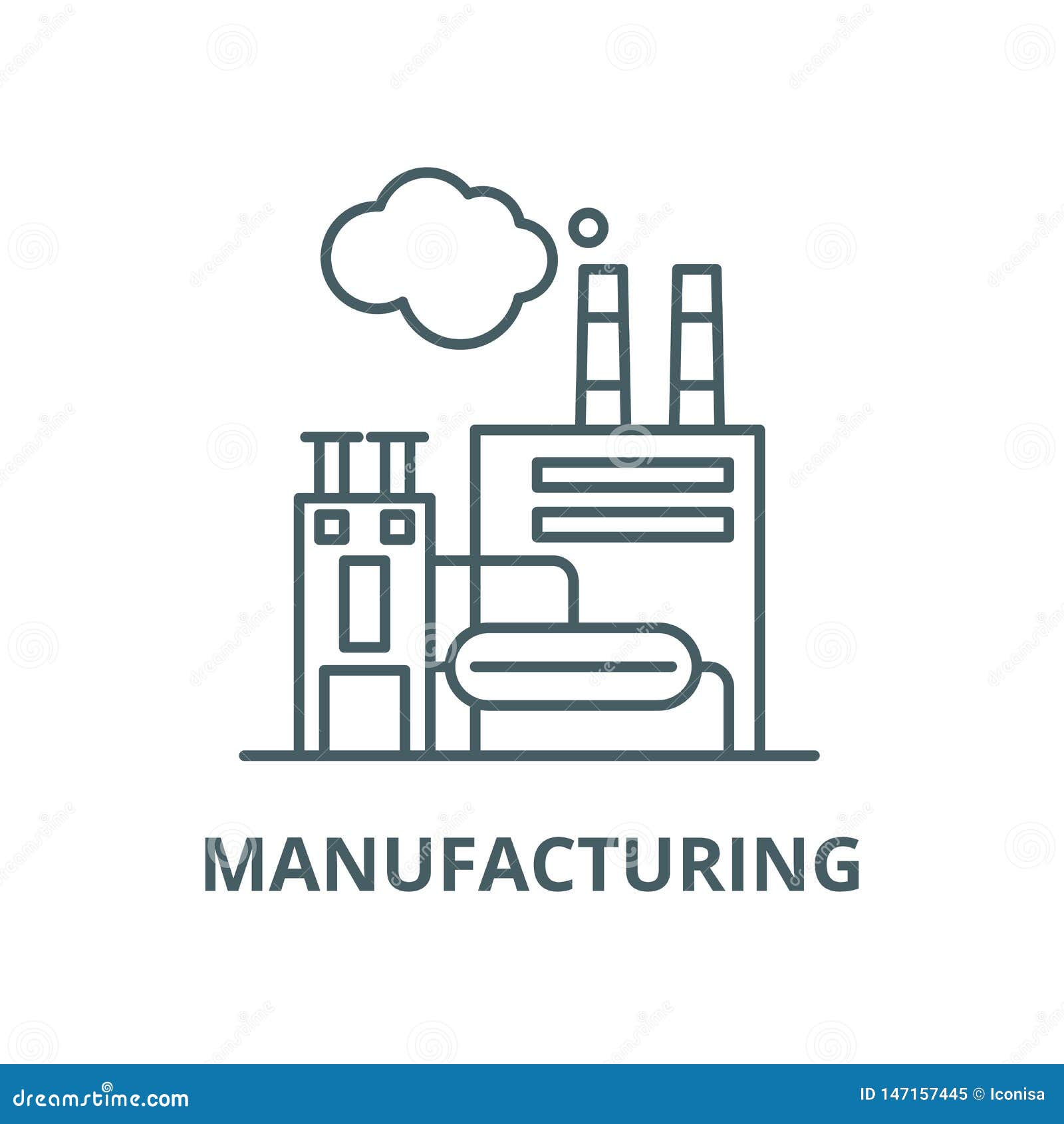 Manufacturing Facility Vector Line Icon, Linear Concept, Outline Sign ... Manufacturing Facility Vector Line Icon, Linear Concept, Outline Sign ...