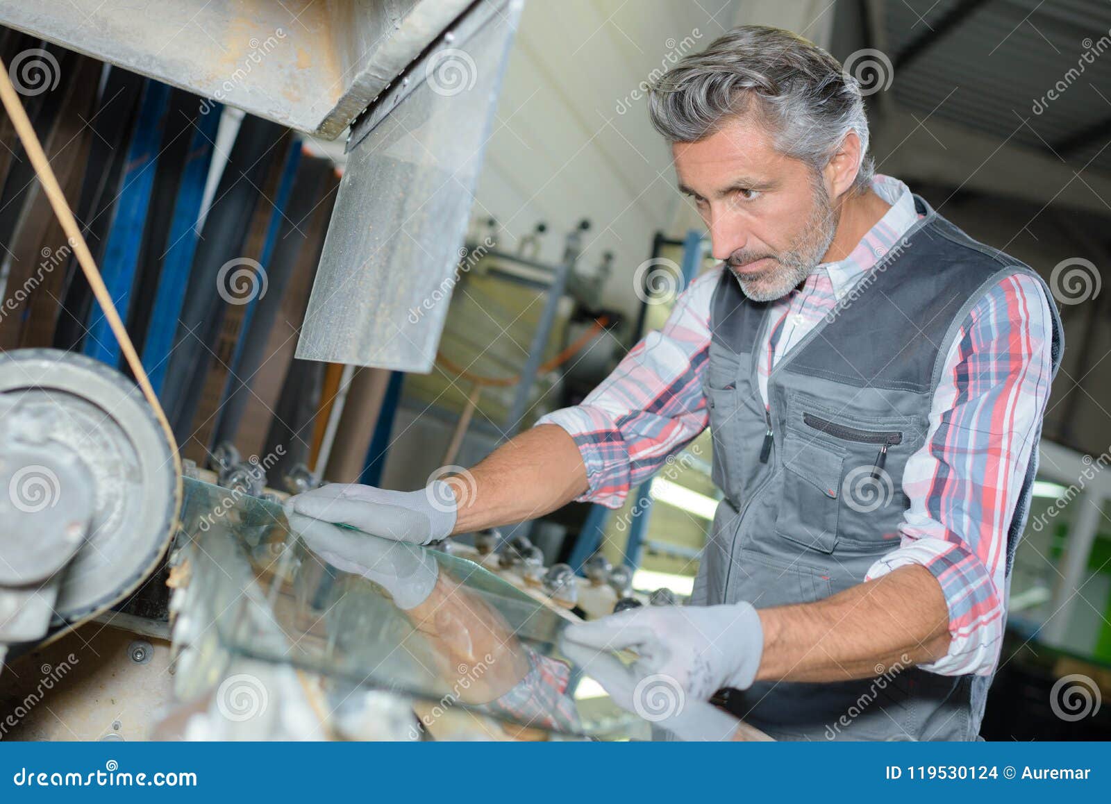 Manufacturing of Glass Windows Stock Photo - Image of hazard, factory ...