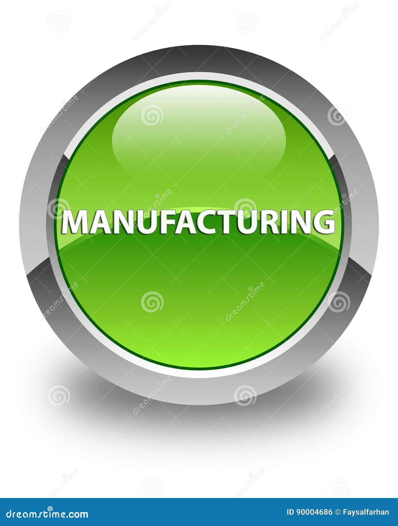 Manufacturing Glossy Green Round Button Stock Illustration ...