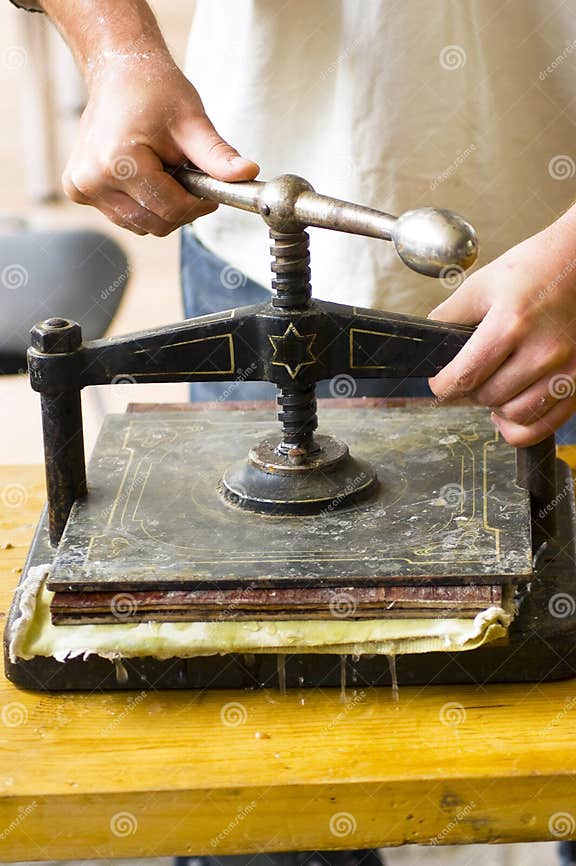 Manufacturing Handmade Paper Stock Image - Image of handmade, plates ...