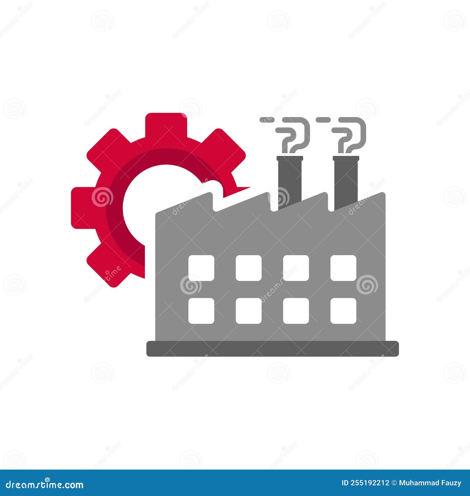 Manufacturing Icon with Flat Style Stock Vector - Illustration of ...