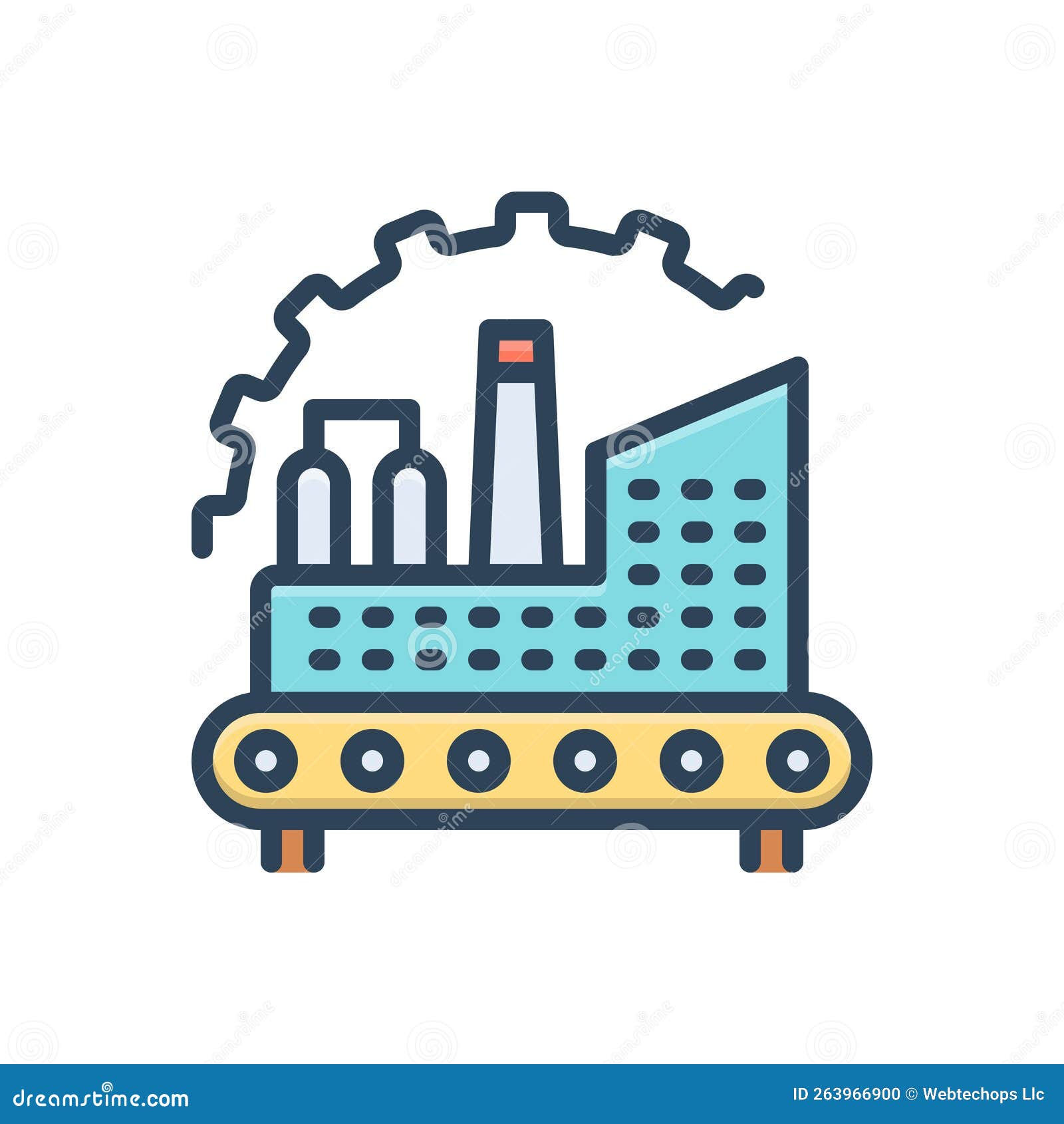 Color Illustration Icon for Manufacturing, Manufacture and Productive ...