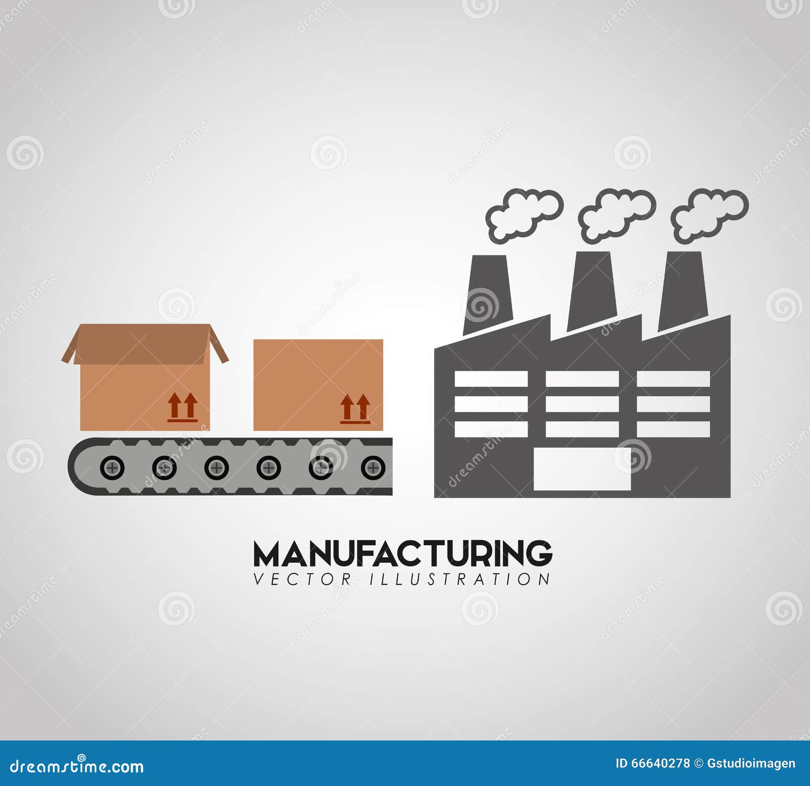 Manufacturing Industry Design Stock Illustration - Illustration of tech ...