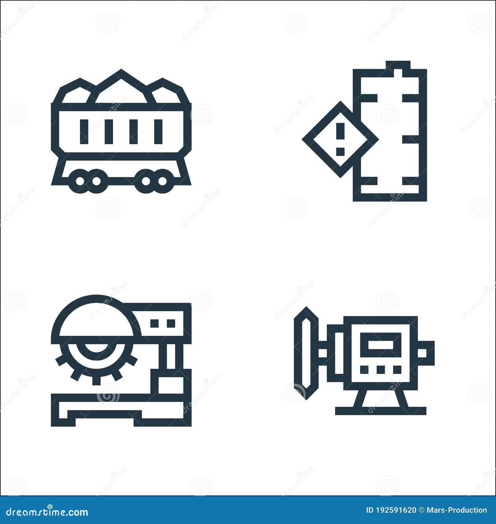 Manufacturing Line Icons. Linear Set Stock Vector - Illustration of ...