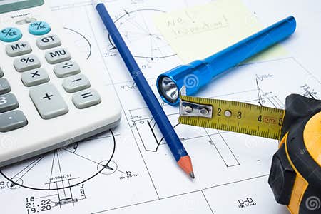 Manufacturing, Measuring and Executing Stock Image - Image of ...