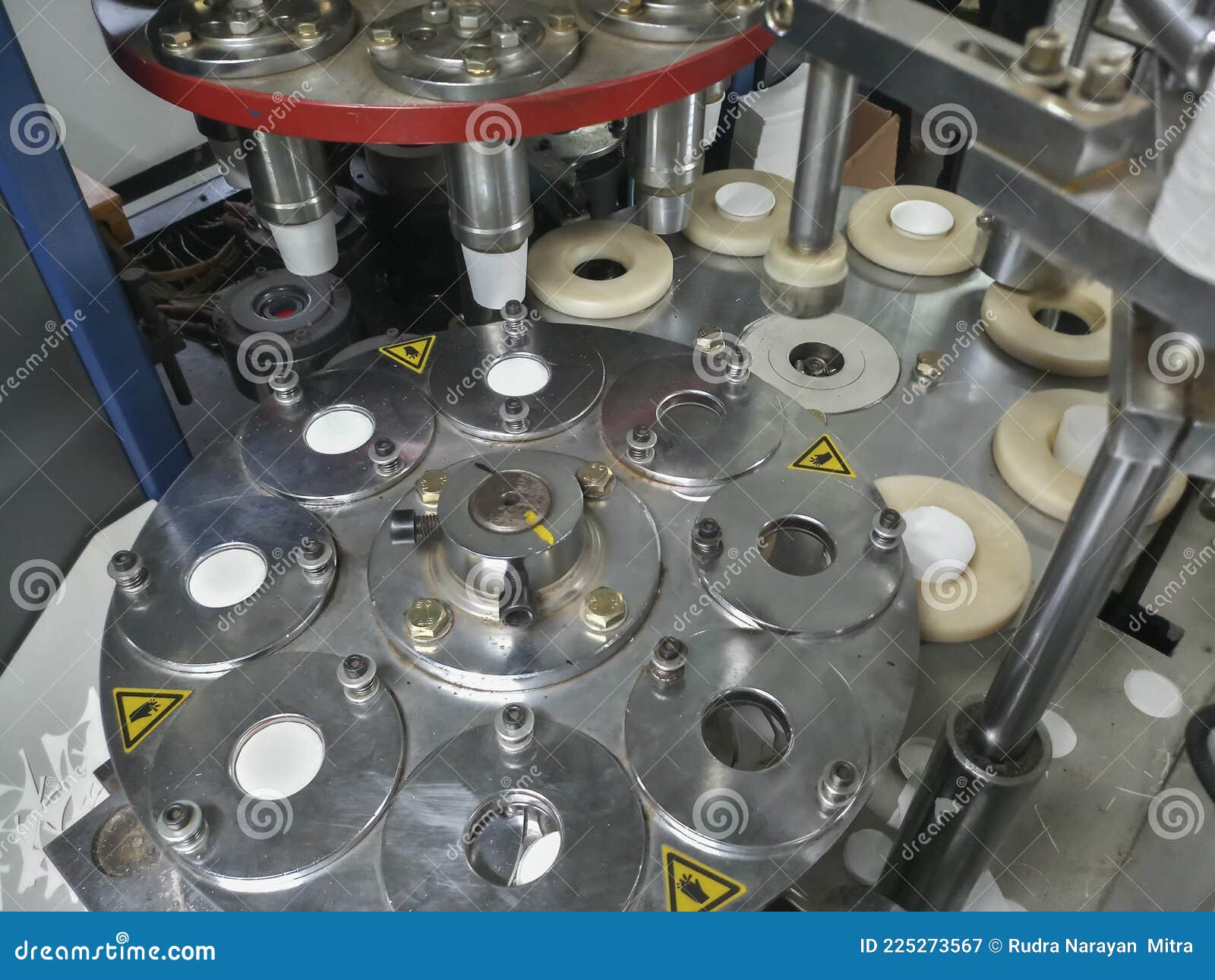 Manufacturing of Paper Cups in Manufacturing Unit Stock Image - Image ...