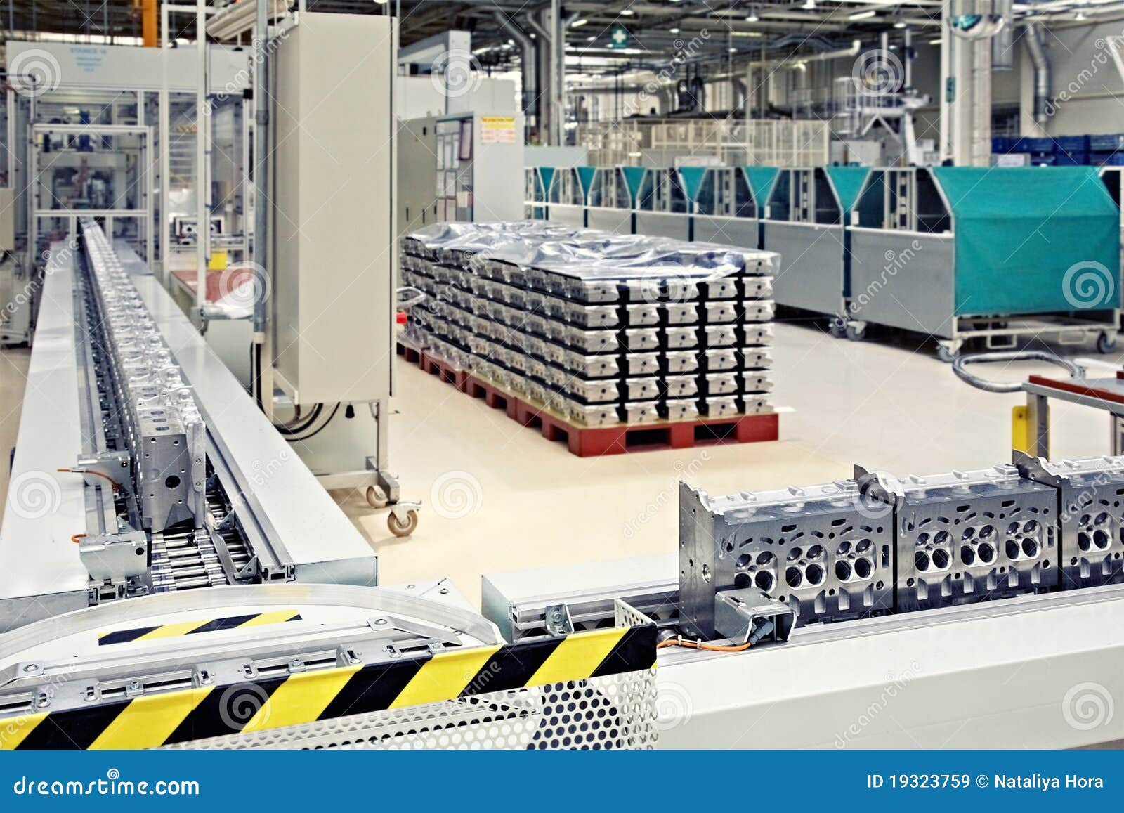 Manufacturing Parts for Engine Stock Image - Image of automated ...