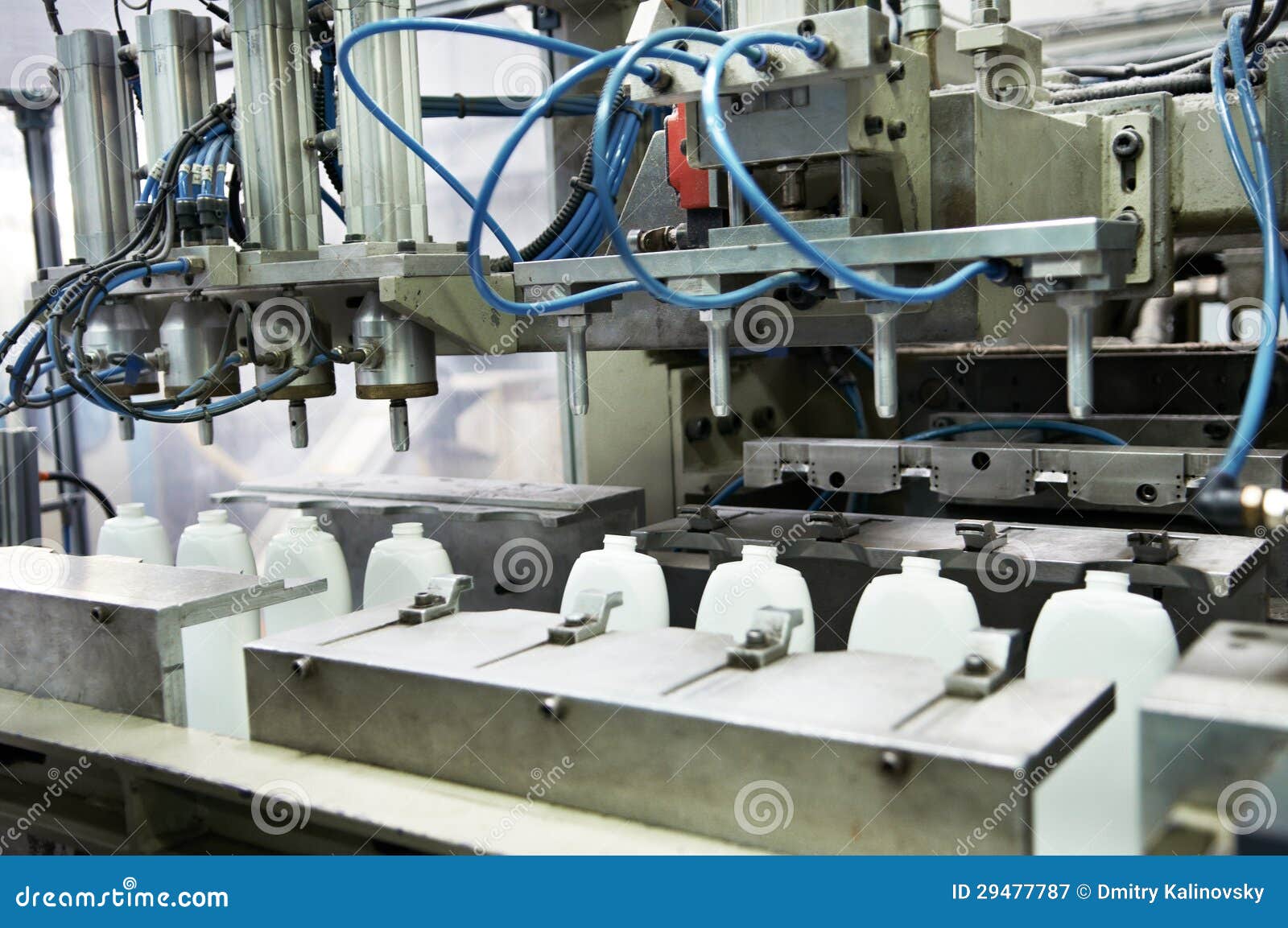 Manufacturing of Plastic Bottles Prodoction Stock Image - Image of ...