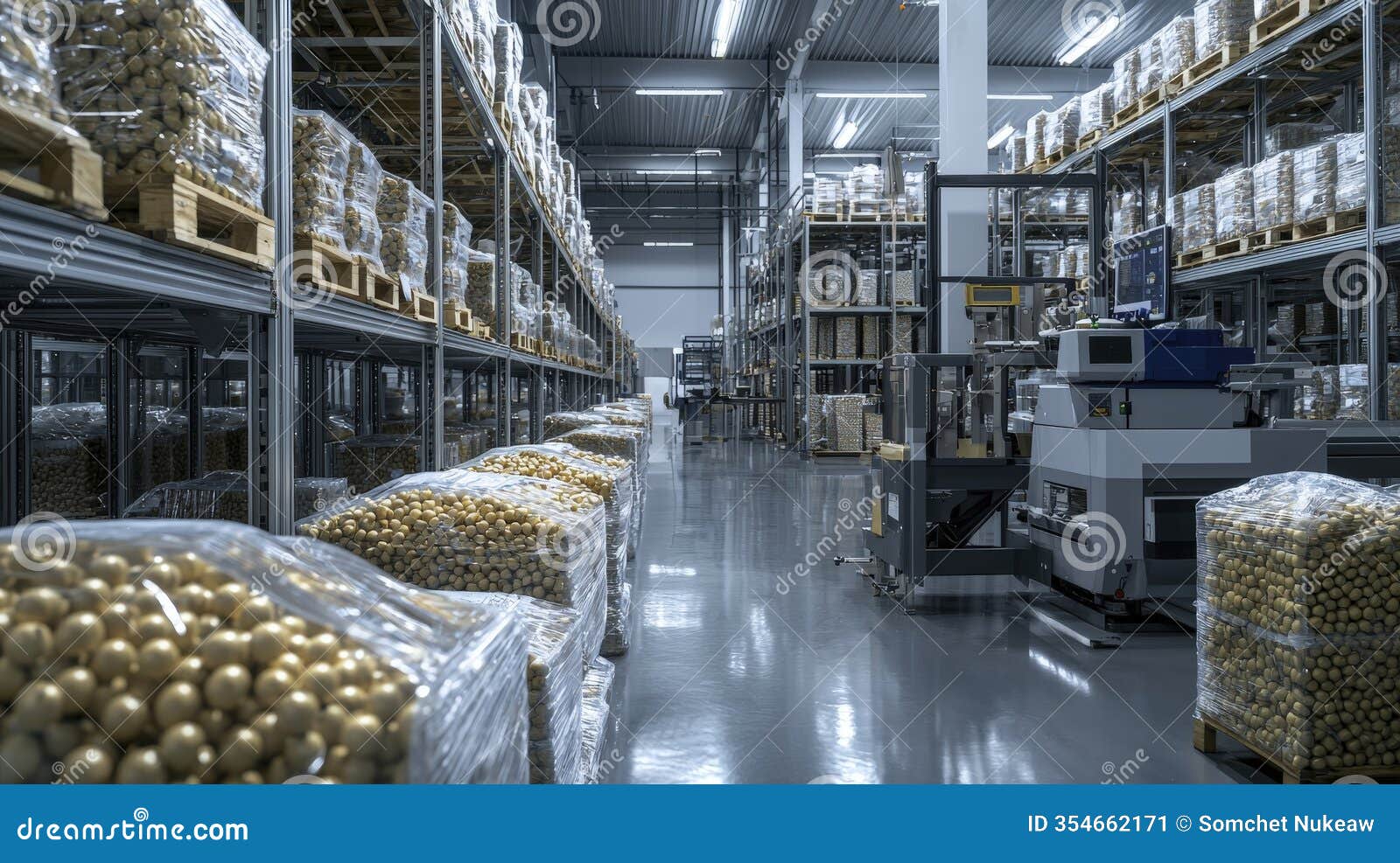 Manufacturing Process of Bulk Products in Warehouse Industrial Setting ...