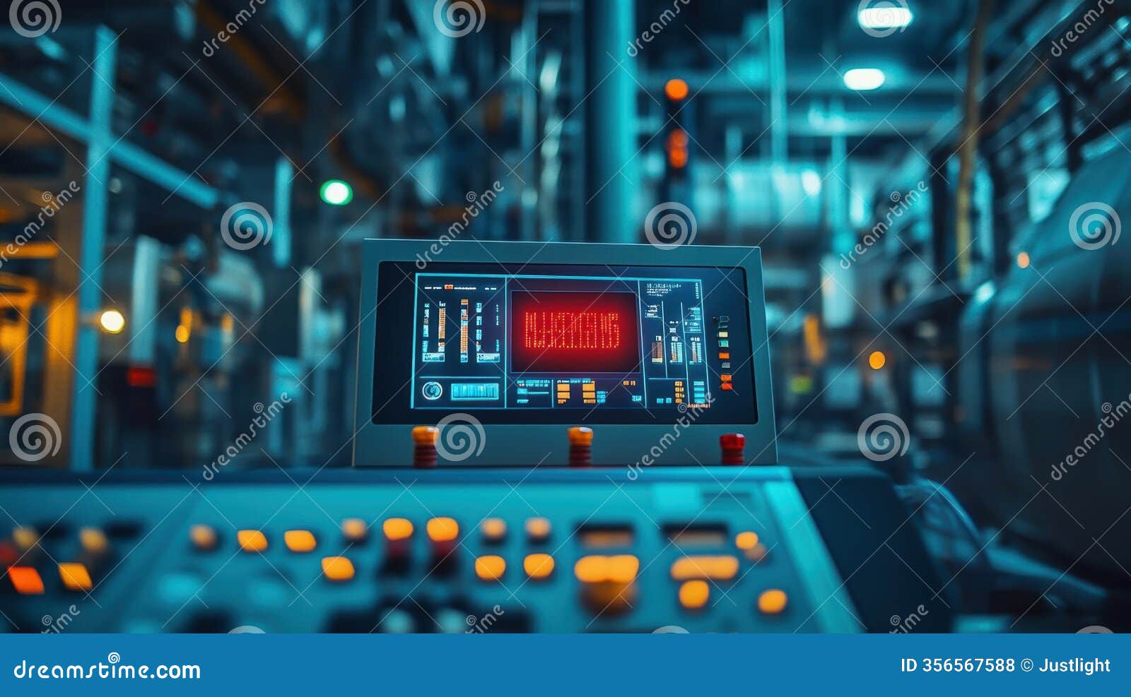 Manufacturing Process Displaying Warning Message on Control Panel in ...