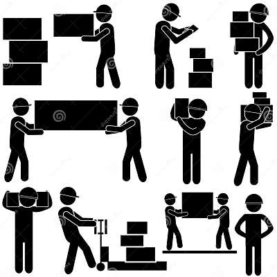 Manufacturing Process. Stick Figure Pictogram Icon Stock Illustration ...