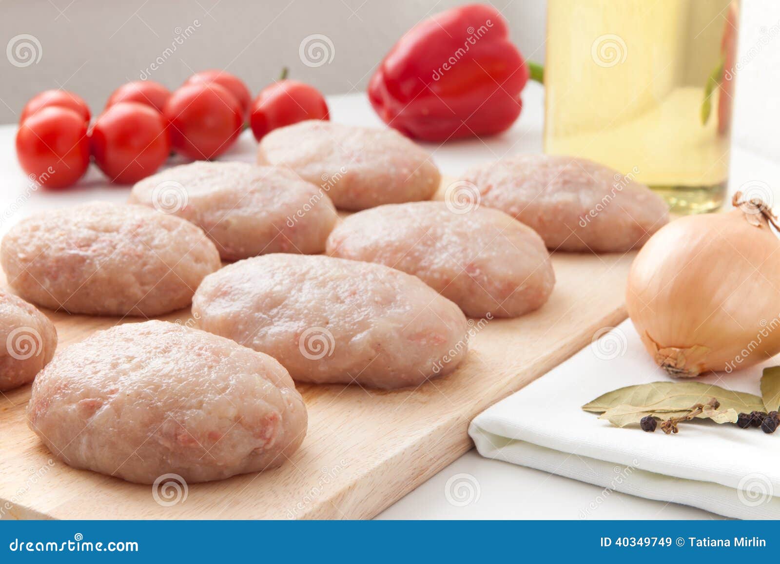 Manufacturing Process Meatballs Stock Image - Image of cuisine, leaf ...