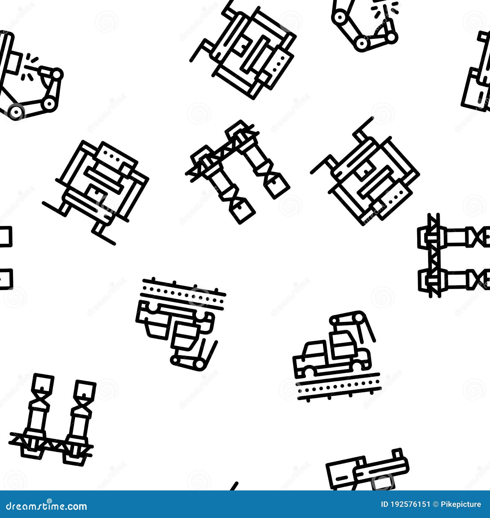 Manufacturing Process Seamless Pattern Vector Stock Vector ...