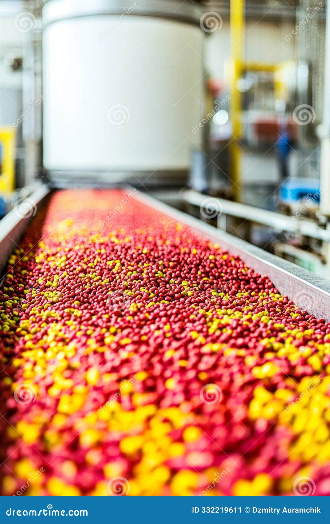 Manufacturing Process Showing Kibble Being Processed Efficiently and ...