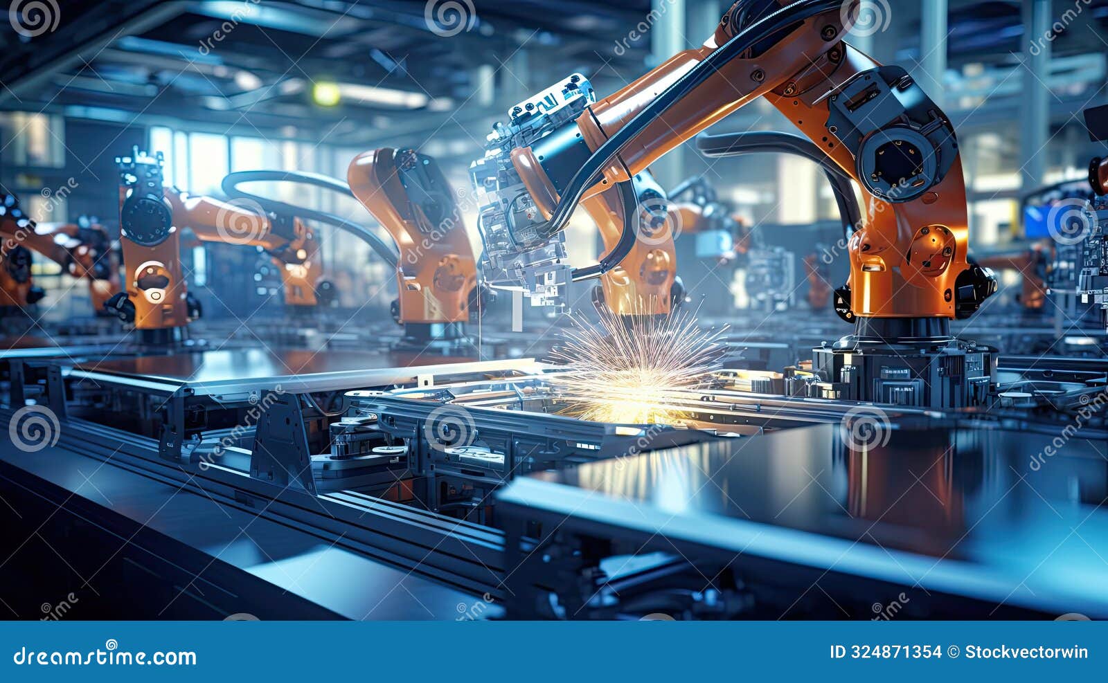 Manufacturing Process Technology Stock Illustration - Illustration of ...