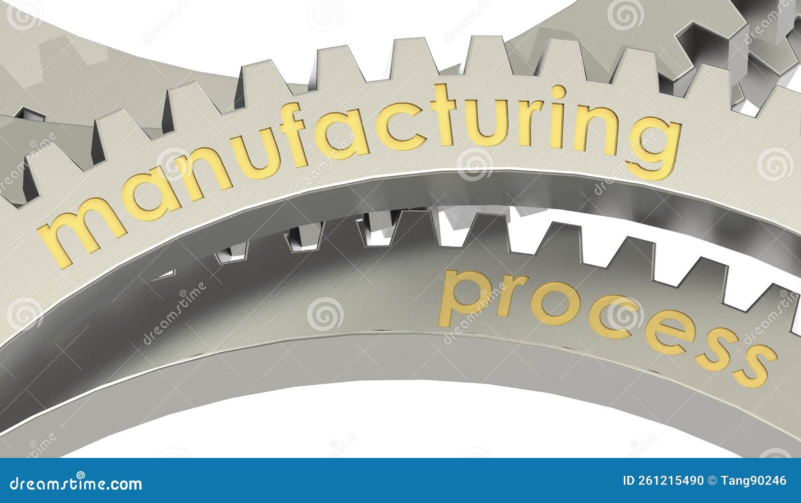 Manufacturing Process Word on Gear Stock Illustration - Illustration of ...