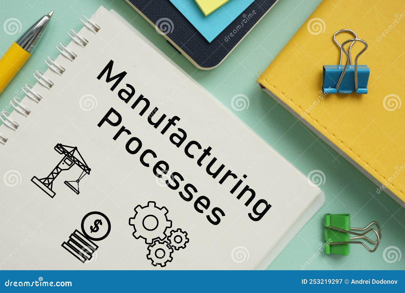 Manufacturing Processes are Shown Using the Text Stock Image - Image of ...