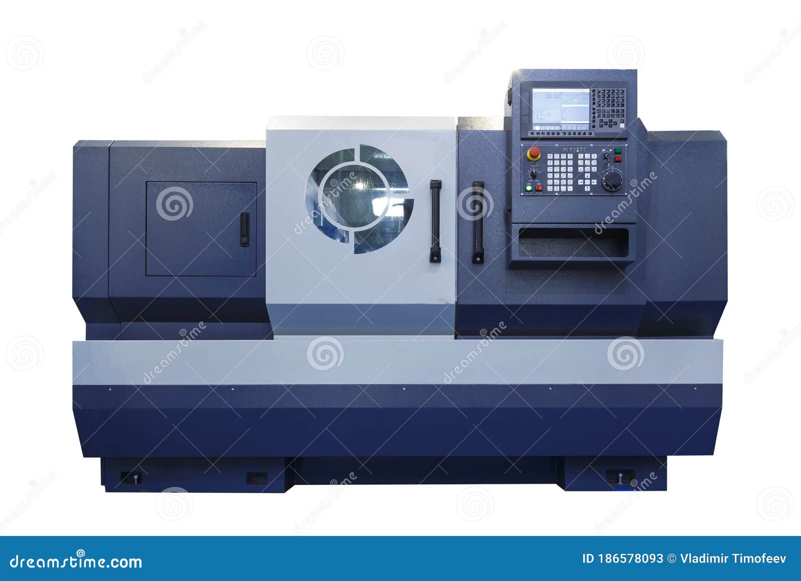 Manufacturing Professional Lathe Machine. Industrial Concept Stock ...