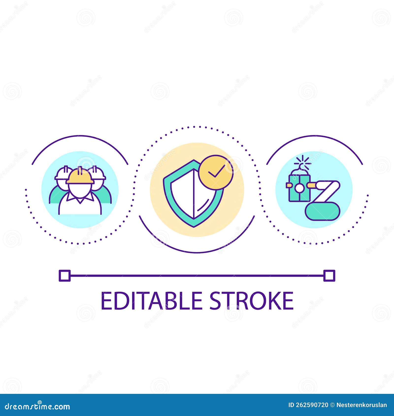 Manufacturing Security Loop Concept Icon Stock Vector - Illustration of ...