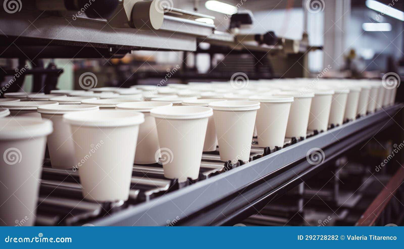 Manufacturing Takeaway Cups for Coffee Shops and Cafes. Stock Photo ...