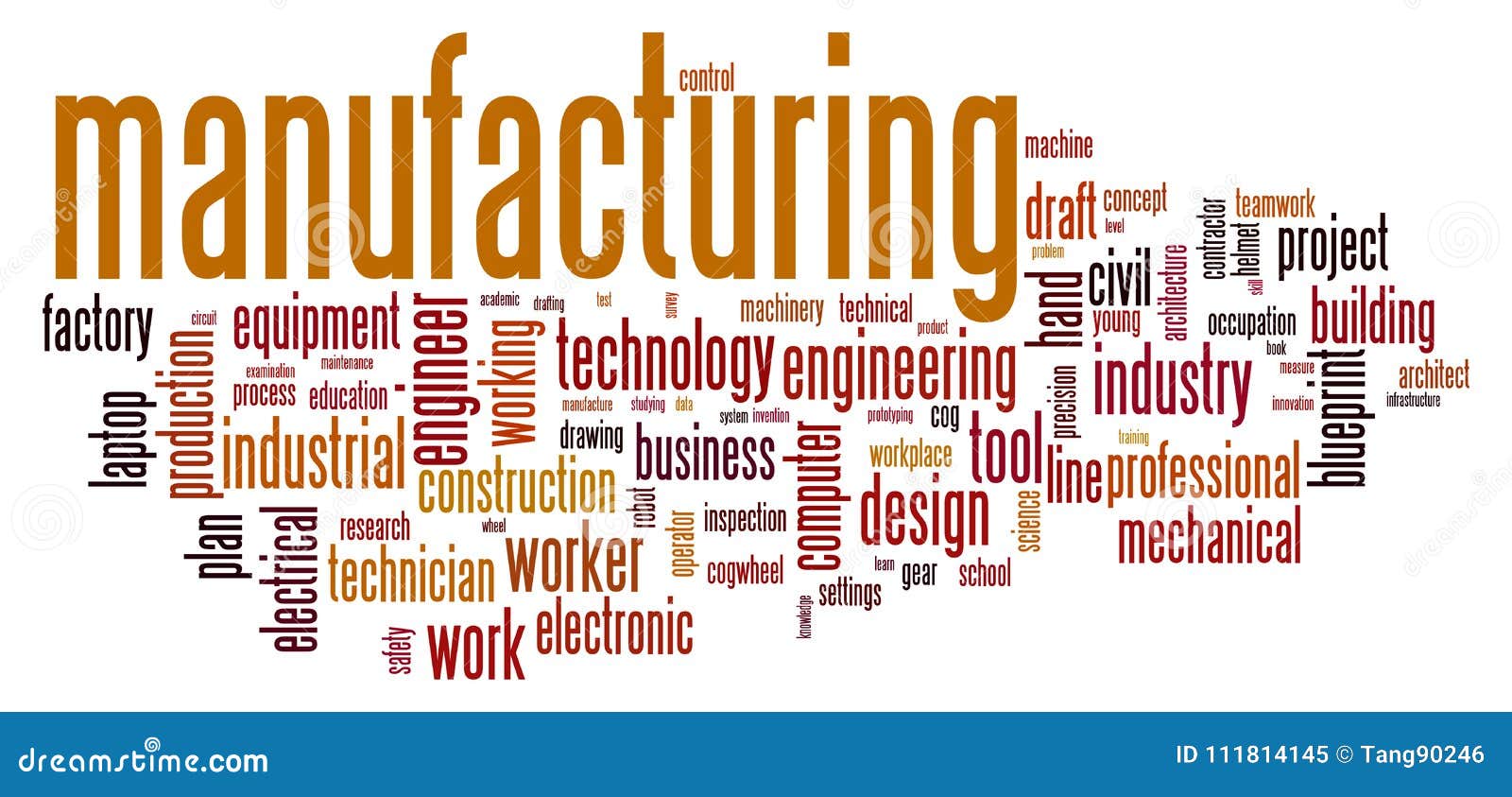 Manufacturing word cloud stock illustration. Illustration of machine ...