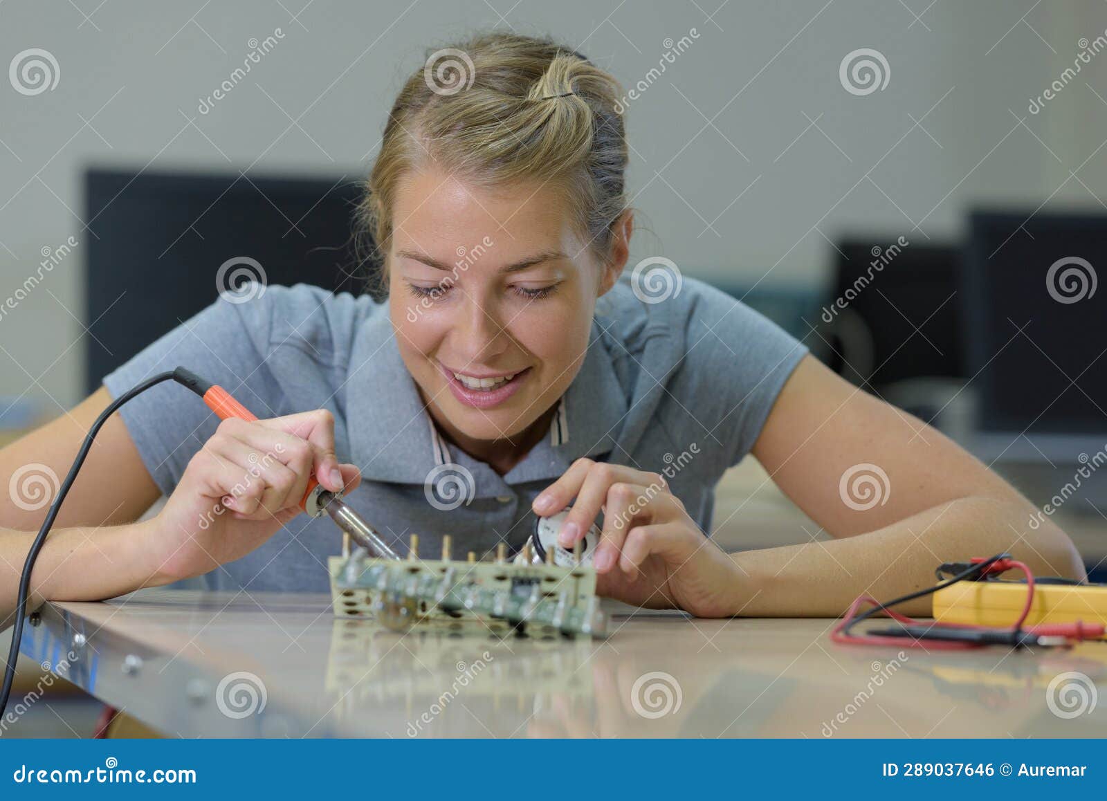 Manufacturing Worker Operating Machine Stock Photo - Image of activity ...