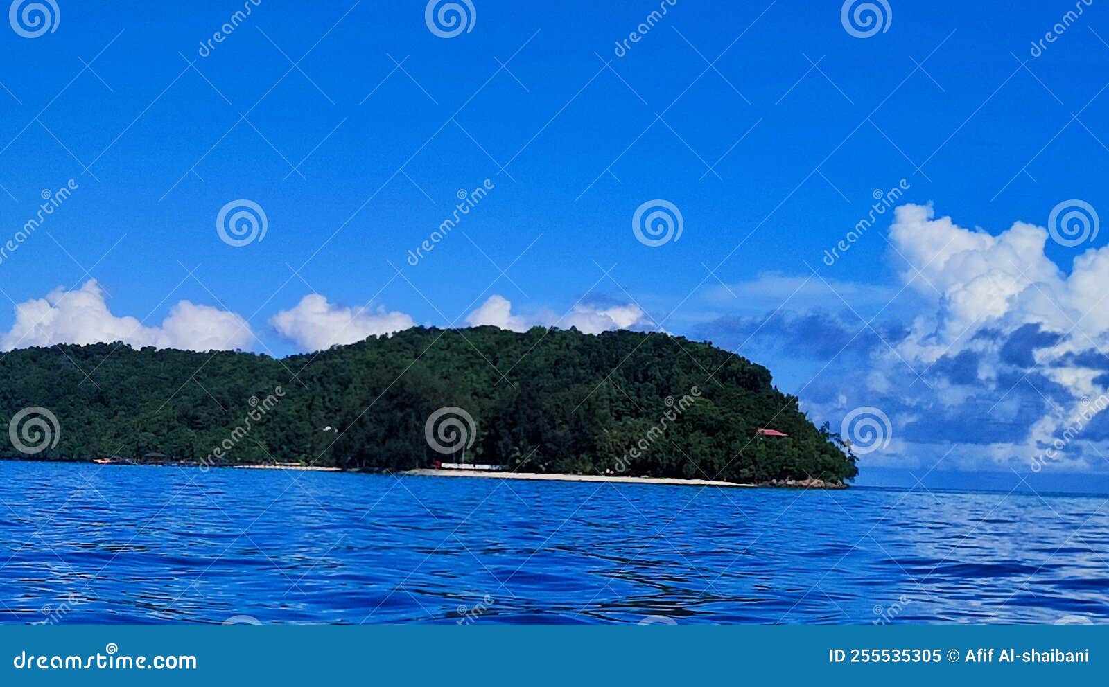 Manukan Island beach view stock image. Image of holiday - 255535305